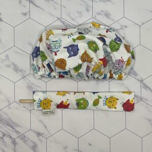 Shower Cap Cats Print - Laminated Cotton Shop