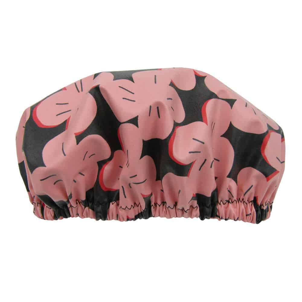 Shower Cap Shadow Poppy Organic Cotton - Laminated Cotton Shop