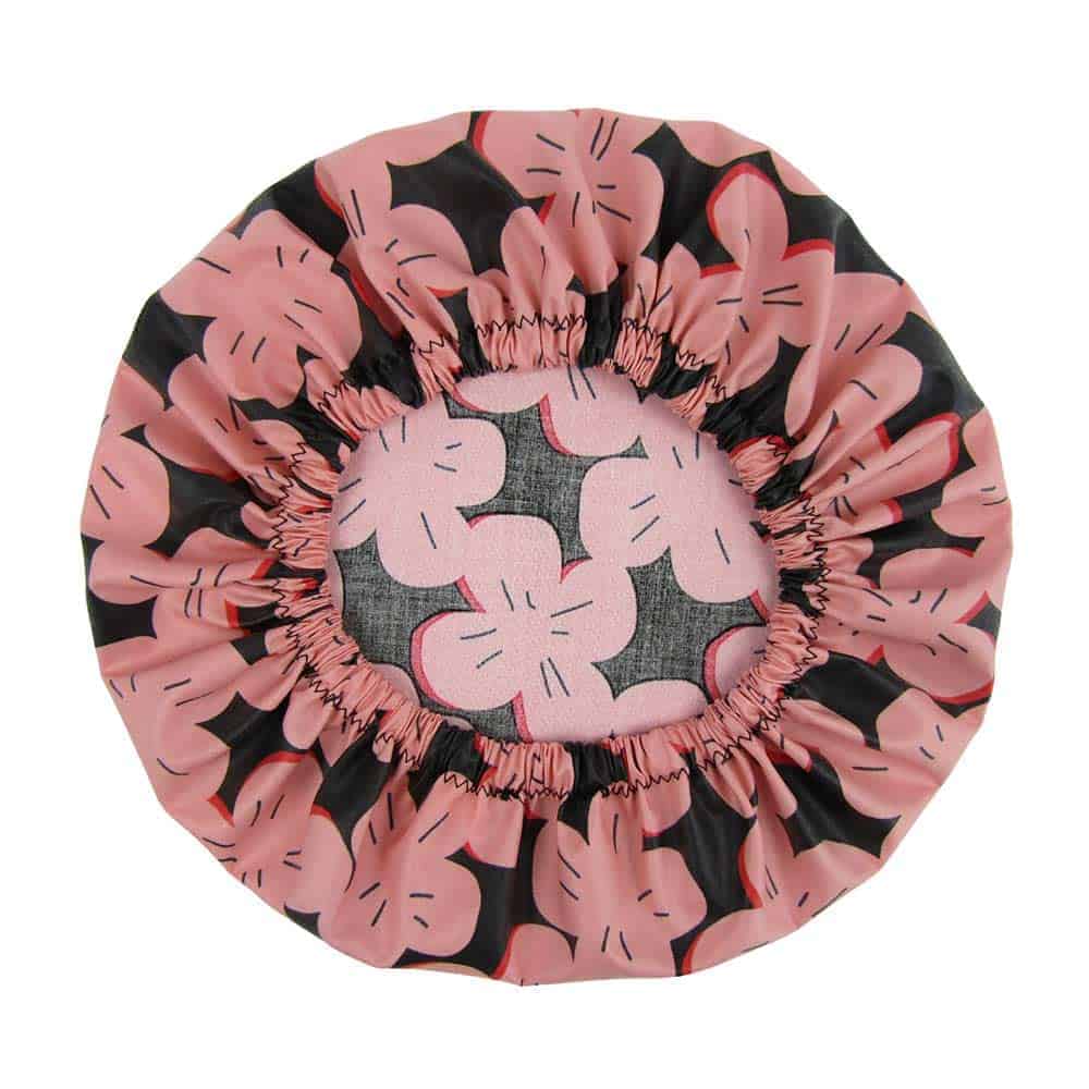 Shower Cap Shadow Poppy Organic Cotton - Laminated Cotton Shop