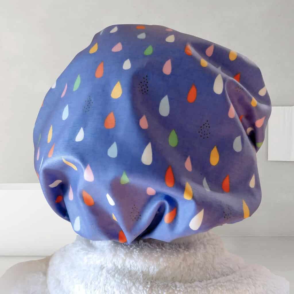 Shower Cap Rainbow Raindrops - Laminated Cotton Shop