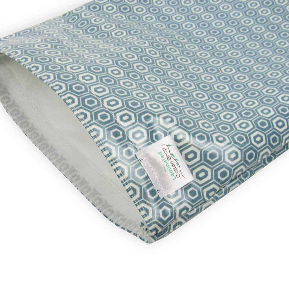 Food pouch for wraps aqua blue - Laminated Cotton Shop