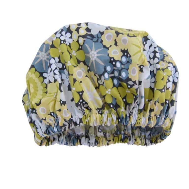 Shower Cap Lemon Flowers - Laminated Cotton Shop