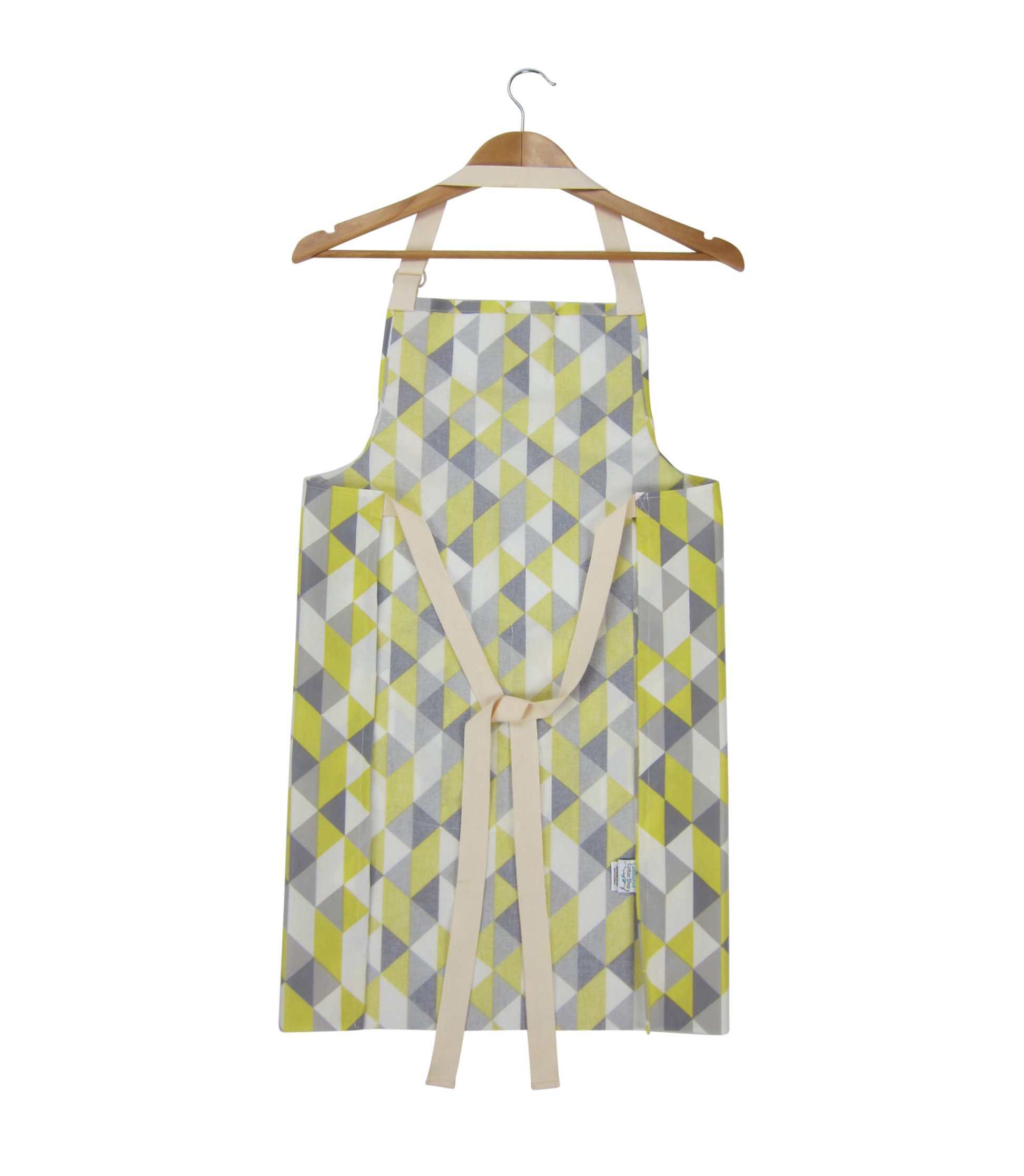 Organic Cotton Apron Lemon Geo - Laminated Cotton Shop