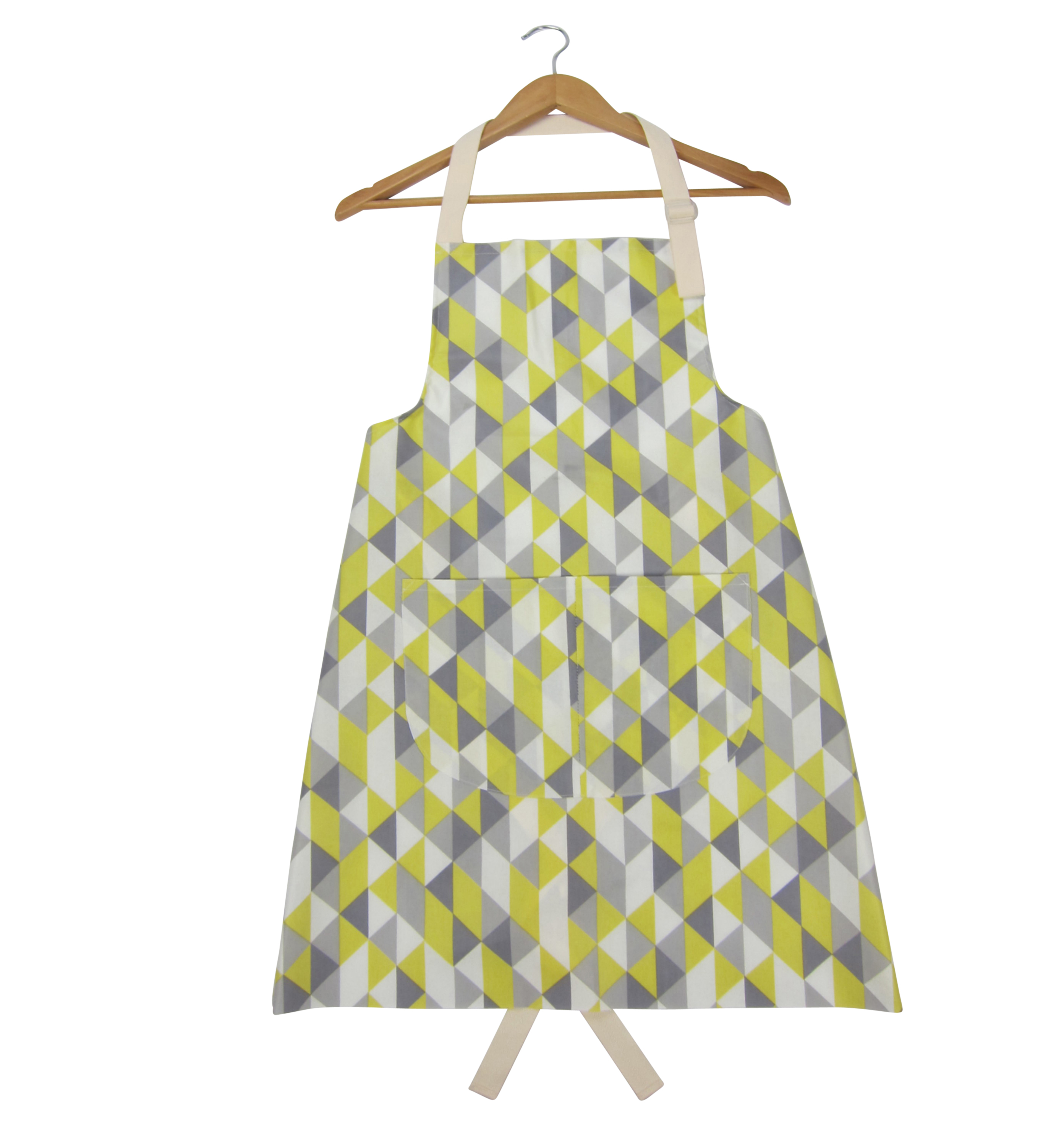 Organic Cotton Apron Lemon Geo - Laminated Cotton Shop