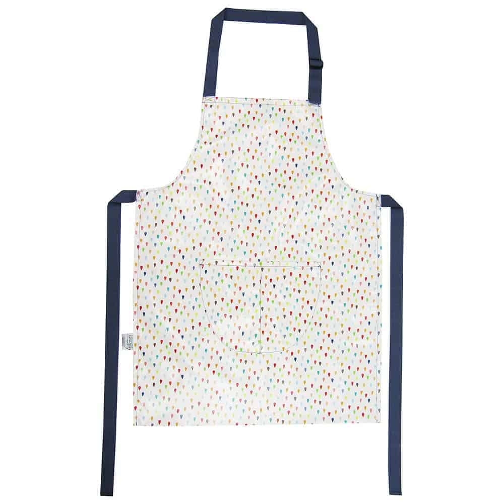 Kids Apron Waterproof Rain Drops - Laminated Cotton Shop