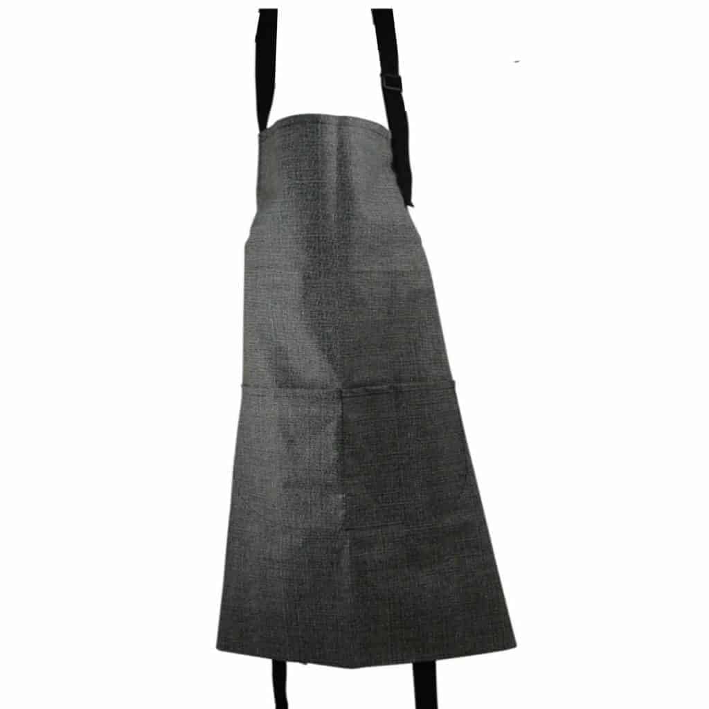 Black Apron Laminated Cotton - Laminated Cotton Shop