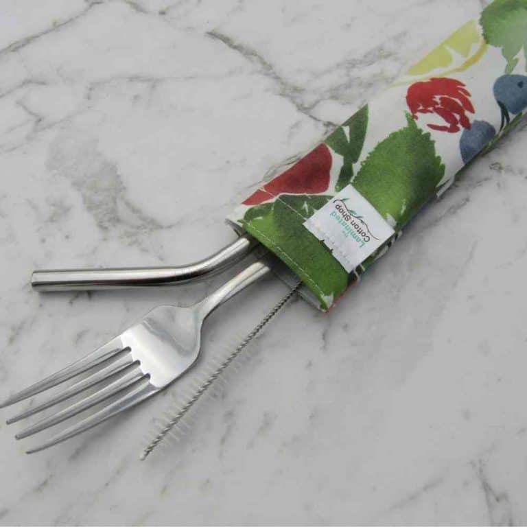 Reusable Cutlery Bag - Laminated Cotton Shop
