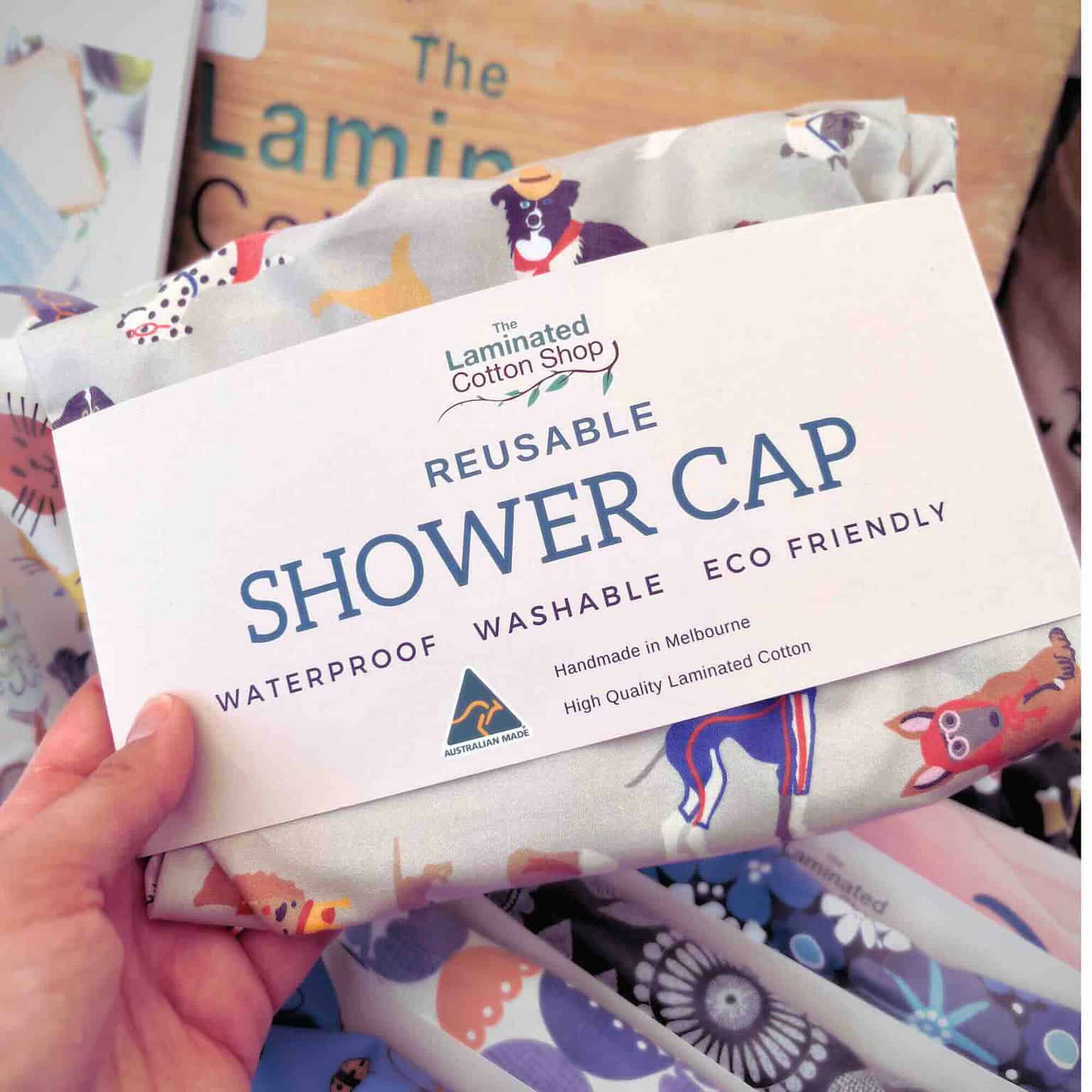 Shower Cap Dogs - Laminated Cotton Shop