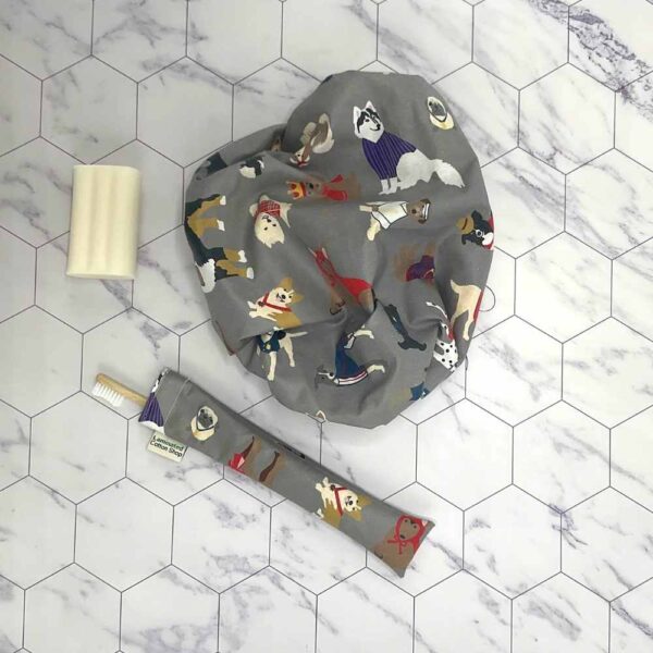 Shower Cap Dogs - Laminated Cotton Shop